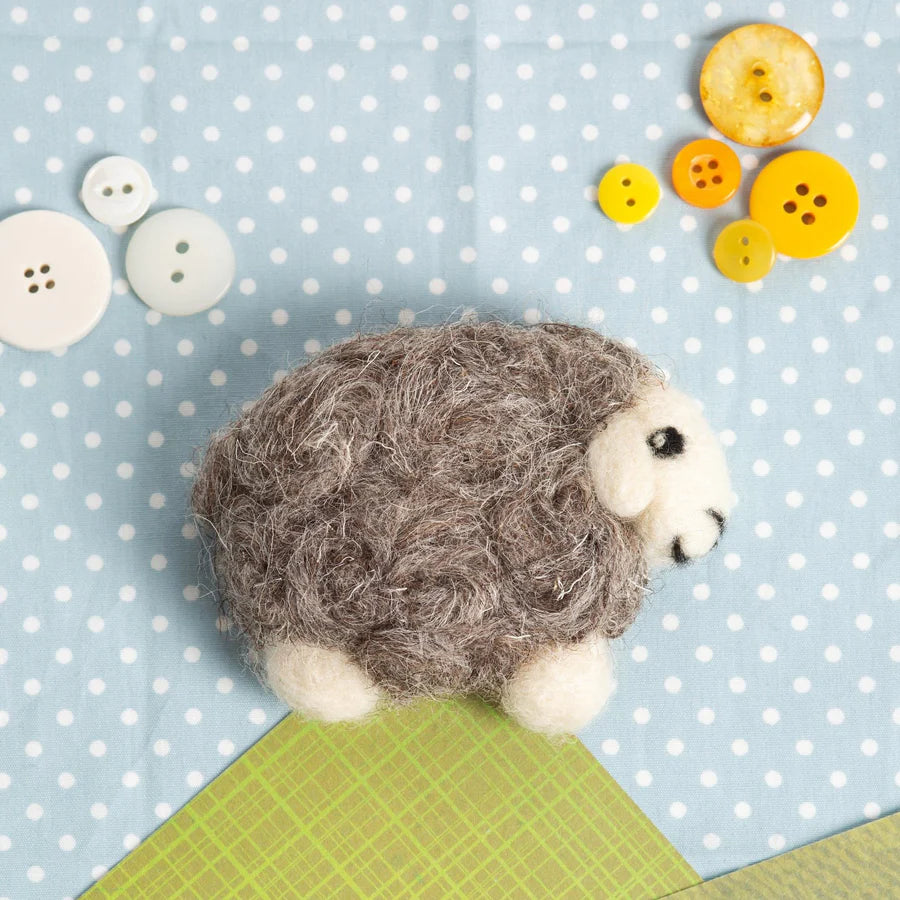 Herdwick Sheep Brooch Needle Felting Kit All About The Yarn
